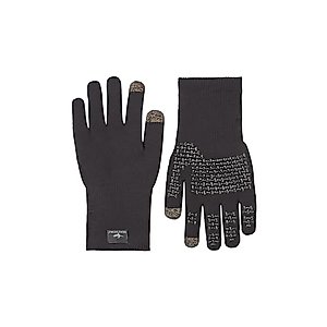 SEALSKINZ Unisex Waterproof All Weather Ultra Grip Knitted Glove, Black, Medium