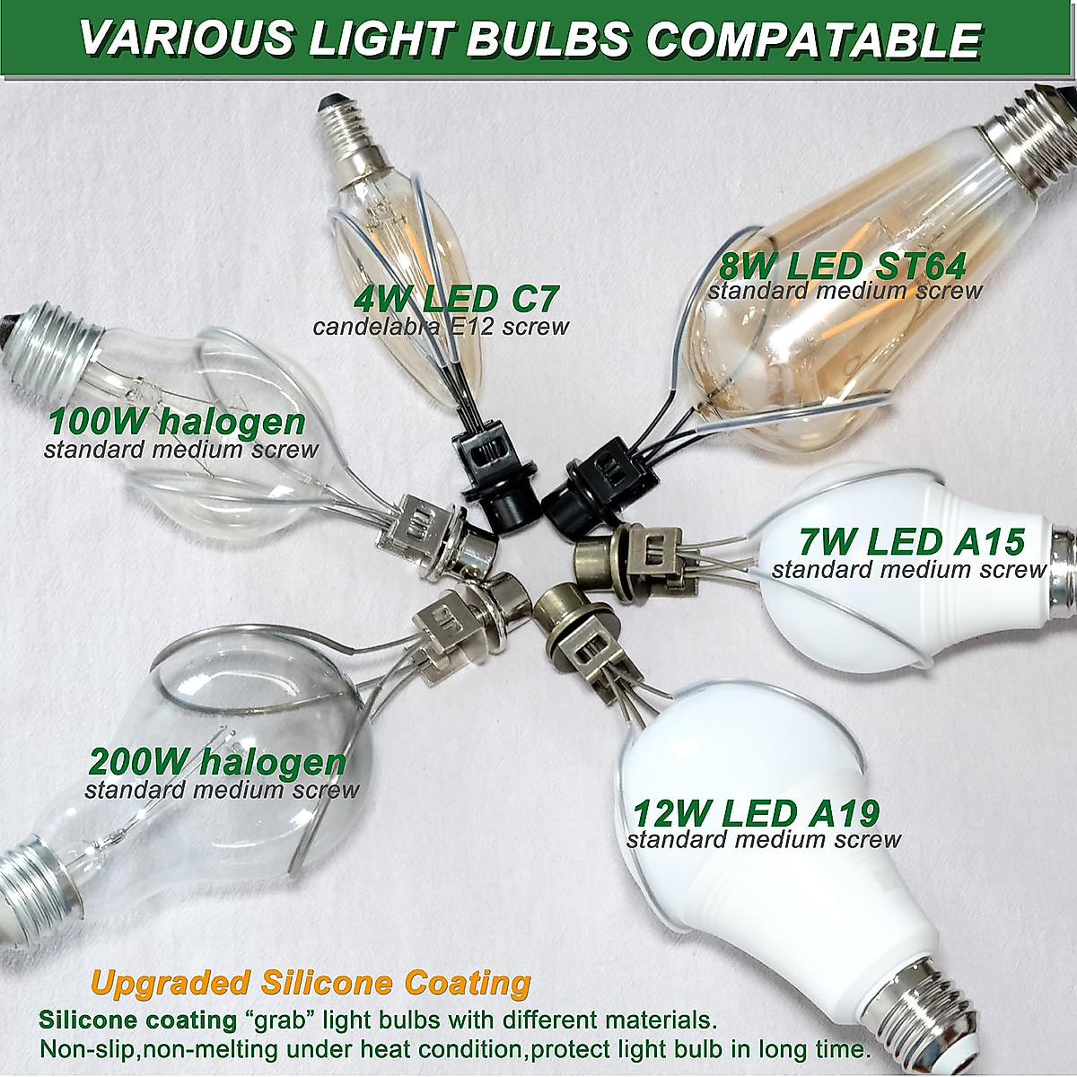 Lamp Shade Light Bulb Clip Adapter,Lamp Shade Holder with Cap Knob Finial and Silicone Levelers,Clip on Lampshade Adapter to Keep Lamp Shade in Place (Gold)