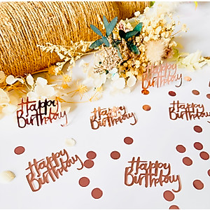 Rose Gold Birthday Confetti for Table Decorations,Table Sprinkle Dessert Table Decorations Light Up Your Birthday Party