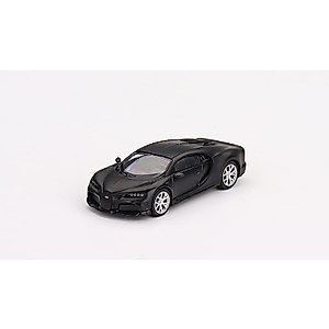 Bugatti Chiron Super Sport 300+ Matte Black 1/64 Diecast Model Car by True Scale Miniatures MGT00374