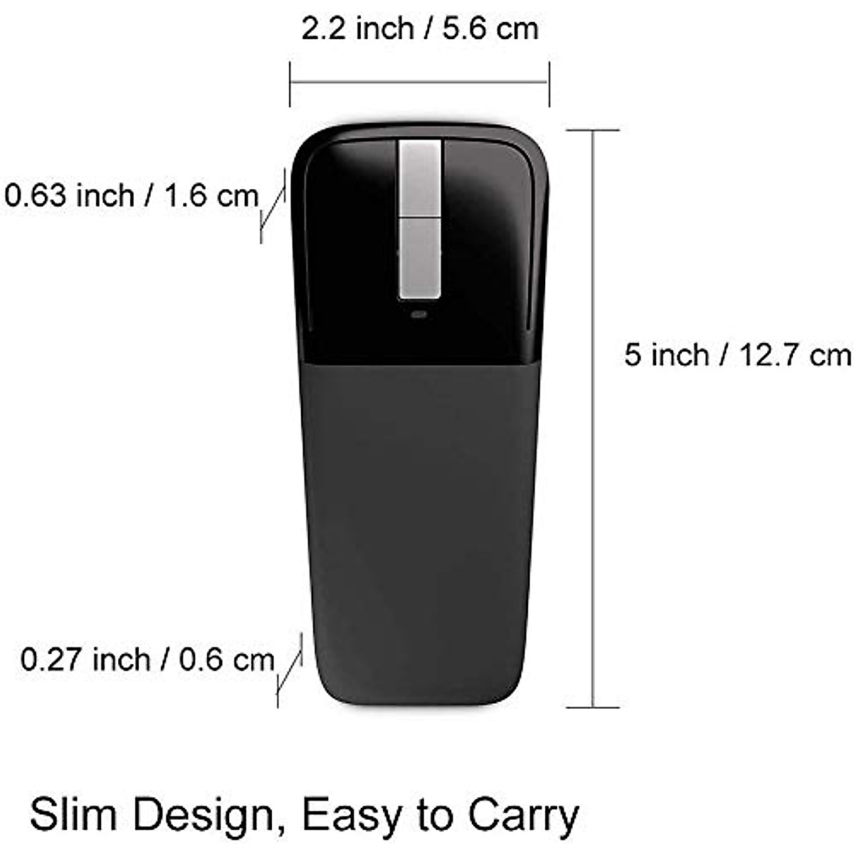 Wireless Mouse Foldable Folding Mice for Microsoft Laptop PC Mac