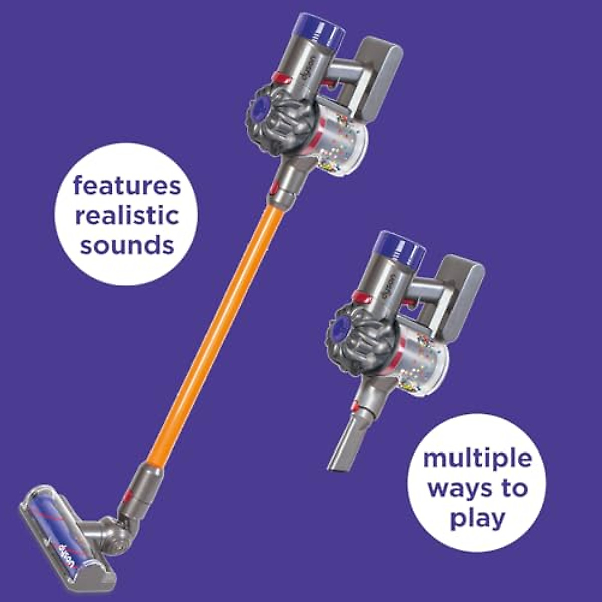 Casdon Dyson Cordless Vacuum | Interactive & Officially Licensed Toy Dyson Vacuum For Children Aged 3+ | Realistic Role-Play Fun