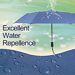 LFLFWY 2 Pack Double Layer Windproof Umbrella - Compact Travel Umbrella Automatic Open and Close, Lightweight Car Umbrella for Men and Women