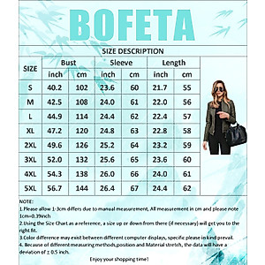 BOFETA Womens Zipper Up Jackets Faux Leather Solid Color Slim Moto Coat Black 2XL