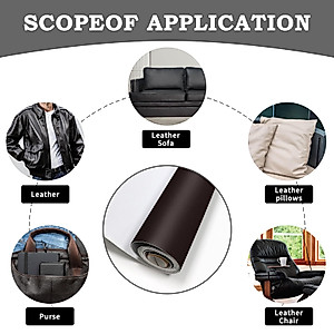 BSZHTECH Leather Repair Tape Self-Adhesive Leather Repair Patch for Couch Furniture Sofas Car Seats Advanced PU Vinyl Leather Repair Kit (Dark Brown, 3.9X79 inch)