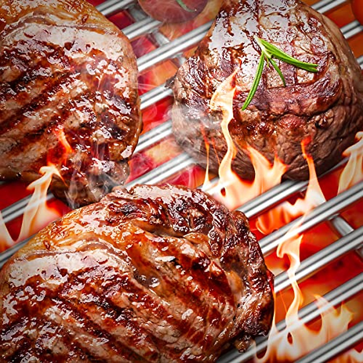 GLOWYE Grill Grates Replacement for Jenn Air 720-0336, 720-0163, Nexgrill 720-0163, 720-0430, 720-0433, Kirkland 720-0433, Permasteel PG-50400-S, Brinkmann 810-8534-S, Uberhaus, Perfect Glo (2-Pack)