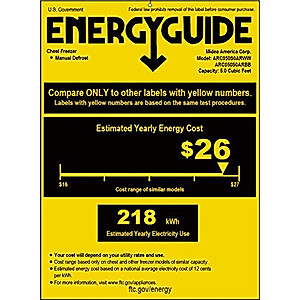 Arctic King 5 Cu ft Chest Freezer, Black