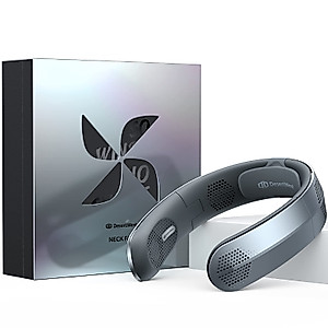 DesertWest 2024 Flagship Portable Neck Fan Rechargeable, Revolutionize Cooling with Quad-Turbo Fan Technology, Neck Cooler, Foldable Neck Cooling Fan with USB-C Charing