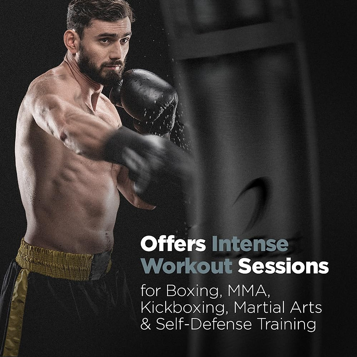 LoGest Boxing Bag - Hanging Punching Bag Sports Training Equipment - MMA, Karate, Judo, Muay Thai, Kickboxing - Hanging or Freestanding - Unfilled Max Capacity 100 Lbs - Heavy Punching Bag (Red)