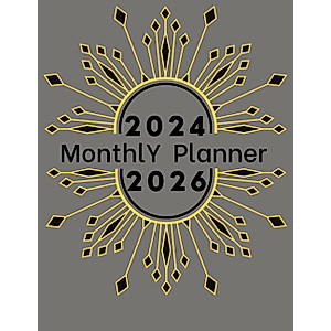 2024-2026 Monthly Planner 3 years: Agenda January 2024 to December 2026 Schedule Organizer and Appointment Notebook with Federal Holidays 3 Year Monthly Calendar.Size 8,5x11 inches