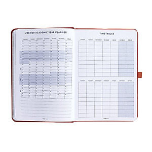 Busy B 17 Month 2018-19 Mid Year Diary - Week-to-View Agenda with timetables and Notes