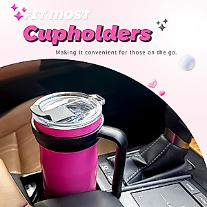 winiwo 20 oz Tumbler with Handle, Easy to Hold, Travel Coffee Mug with Screw Lid, Spill-proof, Insulated Cups, Built-in Up Down Flip, Fit Most Car Cup Holders, Commute, School, Home, Office