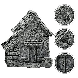 DOITOOL Miniature Pagoda Statue Micro Village Houses Zen Garden Pagoda Figurine Chinese Zen Asian Decor Bonsai Decoration Miniature Accessories