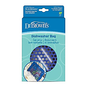 Dr. Brown's Baby Bottle Dishwasher Basket and 100% Silione Dishwasher Bag, for Standard Baby Bottle Parts, Pumps, Pacifiers and More