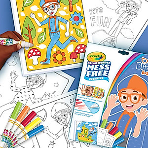 Crayola Blippi Color Wonder Coloring Set, 18 Blippi Mess Free Coloring Pages for Toddlers, Travel Activity, Toddler Toys & Gifts
