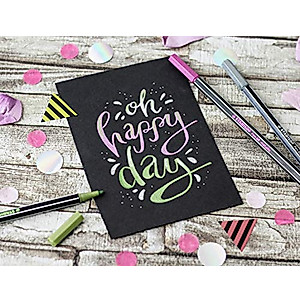 STABILO Premium Metallic Fiber-Tip Pen Pen 68 metallic - Tin of 8 - Assorted Colors with Hanging Loop