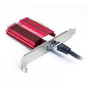 TP-Link TX401 Network Card and Ethernet Adapter 10000 Mbit/s Internal TX401, Internal, Wired, PCI Express, Ethernet, 10000 Mbit/s, Red