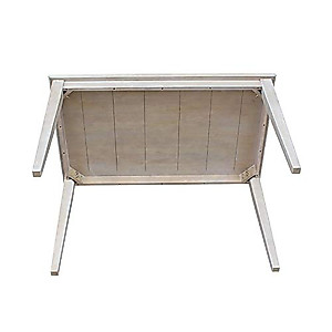 International Concepts Solid Wood Top Table - Dining Height, Washed Gray Taupe