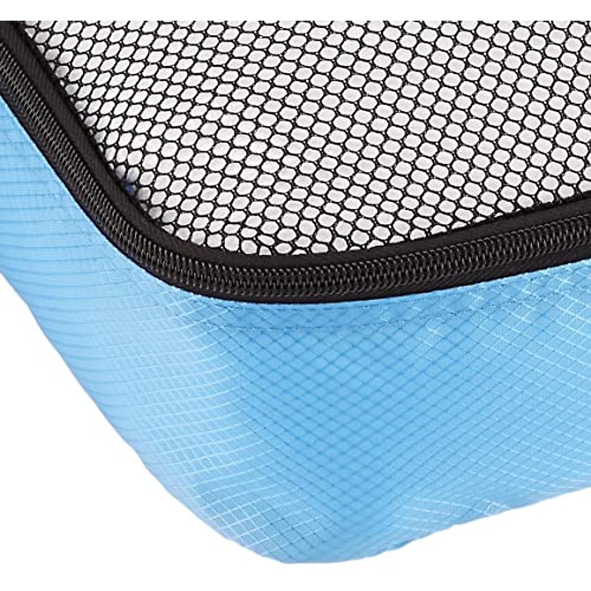 Amazon Basics 4 Piece Packing Travel Organizer Cubes Set - Medium, Sky Blue