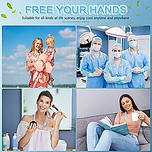 DGLK The Portable Neck Fan From Popular Earphone Design,The Leafless Neck Fan Perfect For Personal Fan，with Features，Mini Fan, Ultra-Quiet, Battery Powered Fan, Suitable For Outdoor Sports