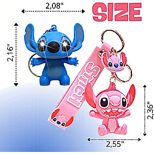 4PCS Cartoon Key Chains for Kids Girls Boys Cartoon Couple Keychain for Keys Backpack Bag Phone Keychain Gift for Birthday Christmas New Year