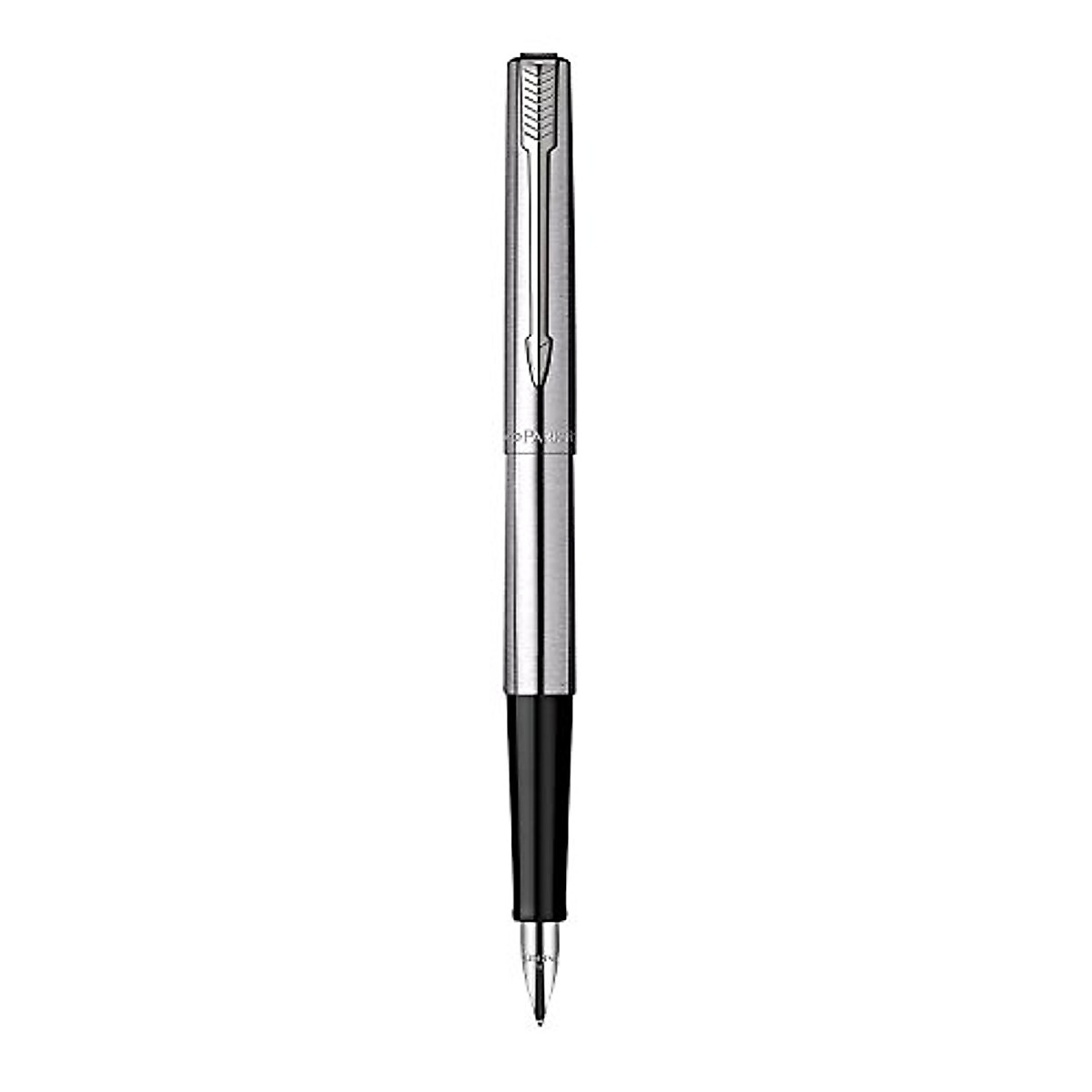 Parker Jotter Chrome Fountain Pen, Medium Nib, Blue Ink