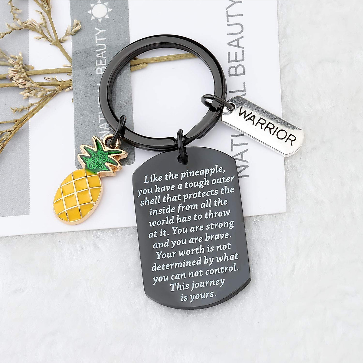 WSNANG IVF Pineapple Gift This IVF Journey Is Yours Keychain IVF Infertility Warrior Jewelry IVF Gift for Infertility Mom