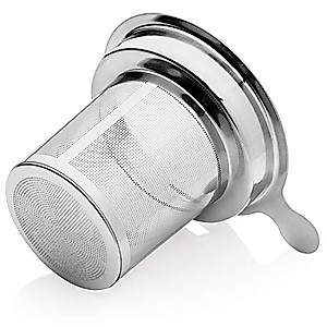 SAKI Large Porcelain Teapot, 48 Ounce Tea Pot with Infuser, Loose Leaf and Blooming Tea Pot - Black