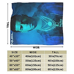 ISHAANAV Anuel Music and AA Throw Blanket for Couch Sofa Fluffy Microfiber Fleece Throw Soft, Cozy, Lightweight Anuel Music and AA