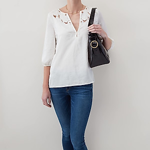 HOBO Render Leather Shoulder Bag for Women, Black