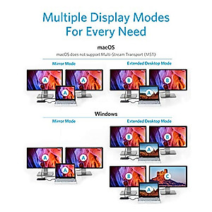 Anker 553 USB-C Hub, 8-in-1 USB C Dock, Dual 4K HDMI USB C to USB Adapter, 1 Gbps Ethernet USB Hub, 100W Power Delivery, SD Card Reader for MacBook Pro, XPS and More