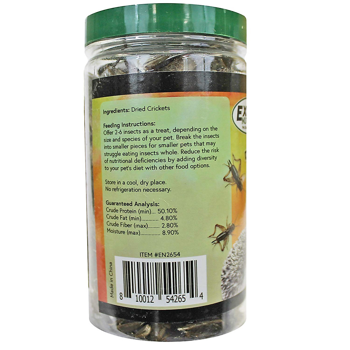 Cricket Crunch (1.6 oz) - All Natural Healthy High Protein Insect Treat - Chickens, Birds, Hedgehogs, Bluebirds, Reptiles, Sugar Gliders, Opossums, Skunks, Lizards, Fish, Turtles, Amphibians (1.6 oz.)