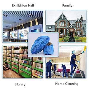 Disposable Boot & Shoe Covers 200 Pack (100 Pairs) | Non-Slip, Durable, Indoor | Protect Your Home, Floors and Shoes