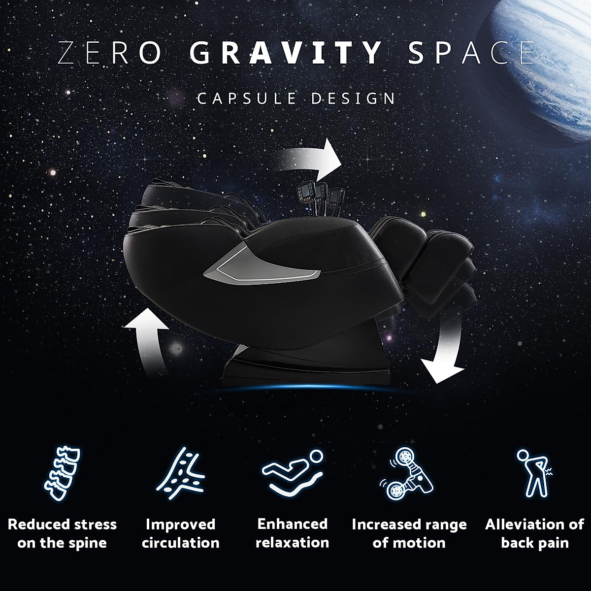 Massage Chair, Zero Gravity Full Body Massage Chair Extra Large Shiatsu Recliner w/ 14 Massage Points, Lumbar & Calf Heating, 20 Auto Modes, Air Compression, Bluetooth Speaker, Touch Screen Controller