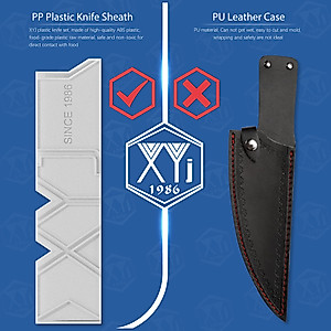 Authentic XYJ Since 1986,Universal Knife Guards,Plastic Chef Knives Sheath Holder,Cleaver Cover,Knife Blade Guards Protector,Kitchen Knives Sleeves Case Great For Drawer Knife Roll (9 x 2.5 Inch)