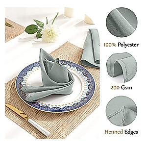 Cloth Napkins Washable and Soft Dinner Napkins 12 Pack Polyester Napkins for Dining Restaurant Hotel and Wedding