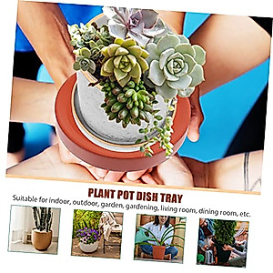 Abaodam Rolling Flower Pot Tray Serving Tray Round Carts with Wheels Heavy Duty Planters for Indoor Plants Flower Pot Saucer Plastic Pot Saucer Flower Pot Trolley Plants Caddy on Wheels Pp