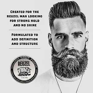 REUZEL Concrete Hold Matte Pomade, Makes Hair Polished, 4 oz