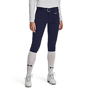 Under Armour Womens Utility Softball Pants 22, (410) Midnight Navy / / Baseball Gray, X-Large