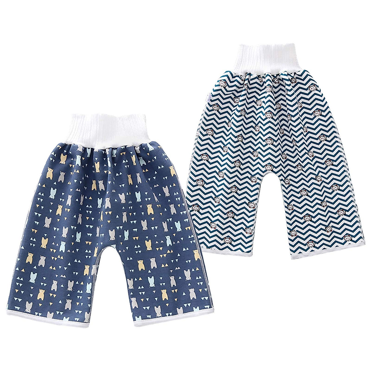 Happy Cherry Diaper Skirts for Baby Boy and Girl Toddler Cotton Diaper Cover Washable Leakproof Training Pants 0-4T