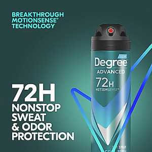 Degree Men Antiperspirant Deodorant Dry Spray Cool Rush 3 count Deodorant for Men With MotionSense Technology 3.8 oz