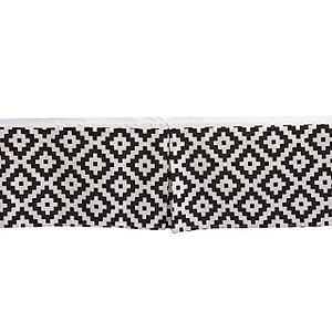 Bacati - Love 100 Percent Cotton Percale Crib/Toddler Bed Skirt (Diamonds, Black)