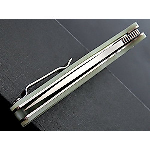 Eafengrow CH3001-G10 Folding Knives D2 Steel Blade G10 Material Handle Outdoor Camping Knife Hunting Survival Hand EDC Tools (Jade)