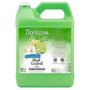 TropiClean Lime & Coco Butter Deshedding Dog Conditioner for Shedding Control | Natural Pet Conditioner Derived from Natural Ingredients | Cat Friendly | Made in the USA | 1 Gallon