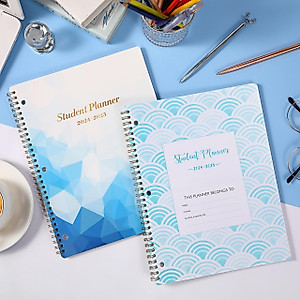 Student Planner 2024-2025 - Monthly and Weekly School Planner 2024-2025 with Stickers, July 2024 - June 2025, 9" x 11", Academic Planner - Blue