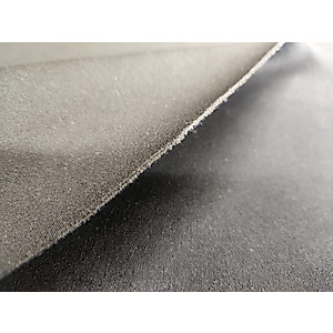 1mm Black Super Stretch Neoprene Fabric, Scuba Wetsuit Material, Stretch Fabric for Sewing, Thin Foam Rubber Sheets (Black Super Stretch, 1' x 2')