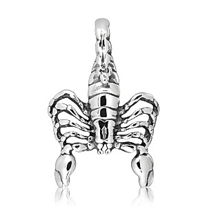 WithLoveSilver 925 Sterling Silver Zodiac Horoscope Scorpio Sign The Scorpion (24Oct–22Nov) Pendant