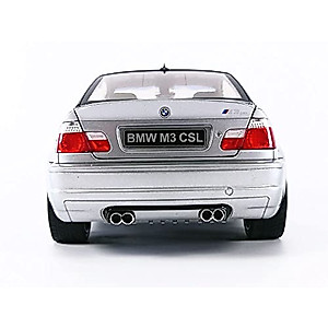 Solido S1806503 1:18 2003 BMW E46 CSL Coupe-Silver Grey Collectible Miniature car