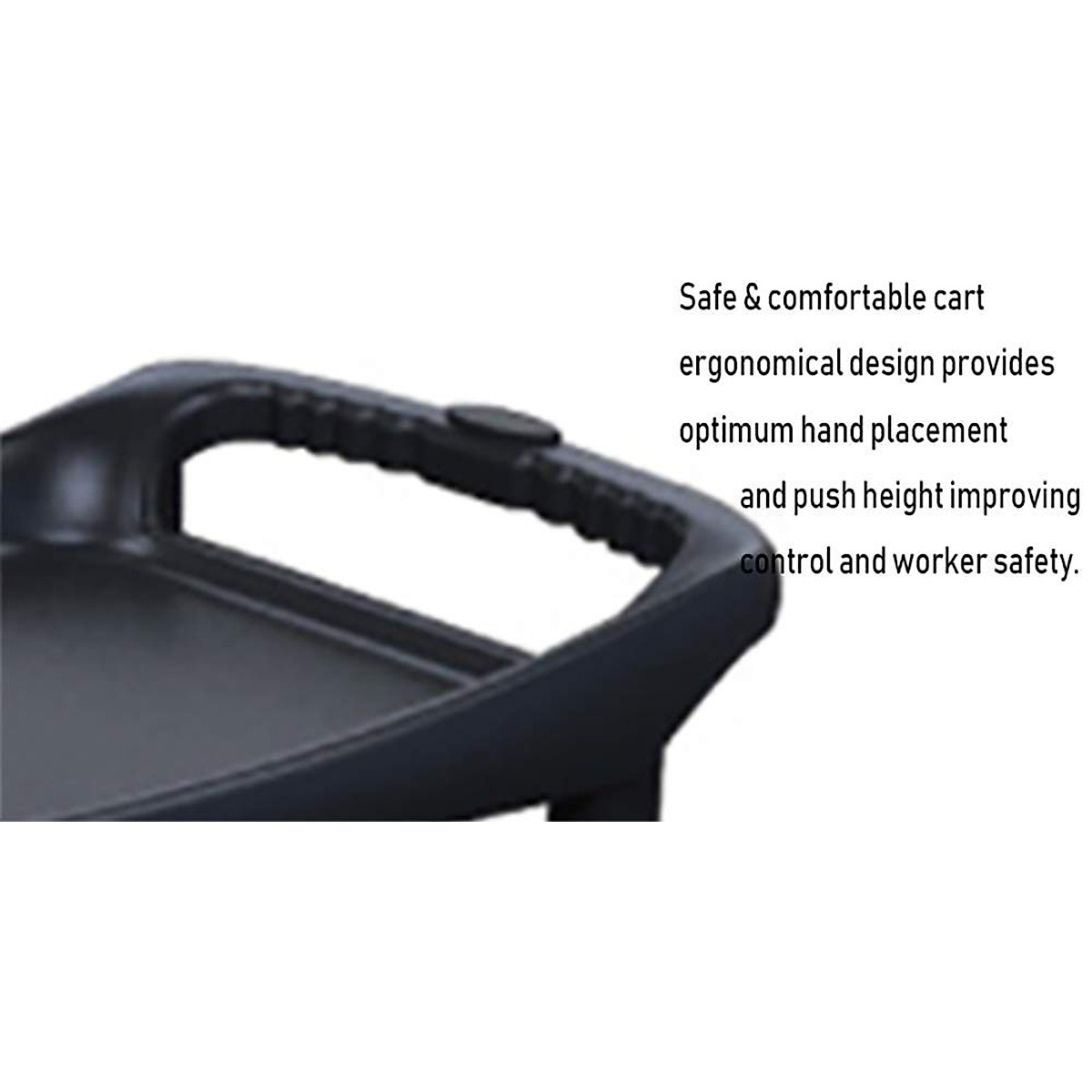 INDYAH Movable Trolleys, Kitchen Storage Hand Trucks, 3 Tier Hotel Cateservice Cart Plastic Cleaning Collection Trolley for Restaurants