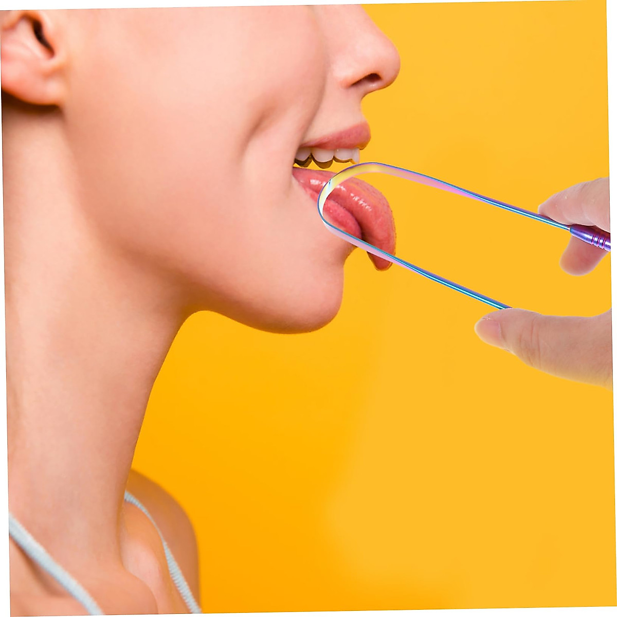 1 Set Brush and Scraper Oral Care Scraper Scraper Oral Care Tool Oral Care Supply Cleaning Brush Stainless Steel Coating Scraper